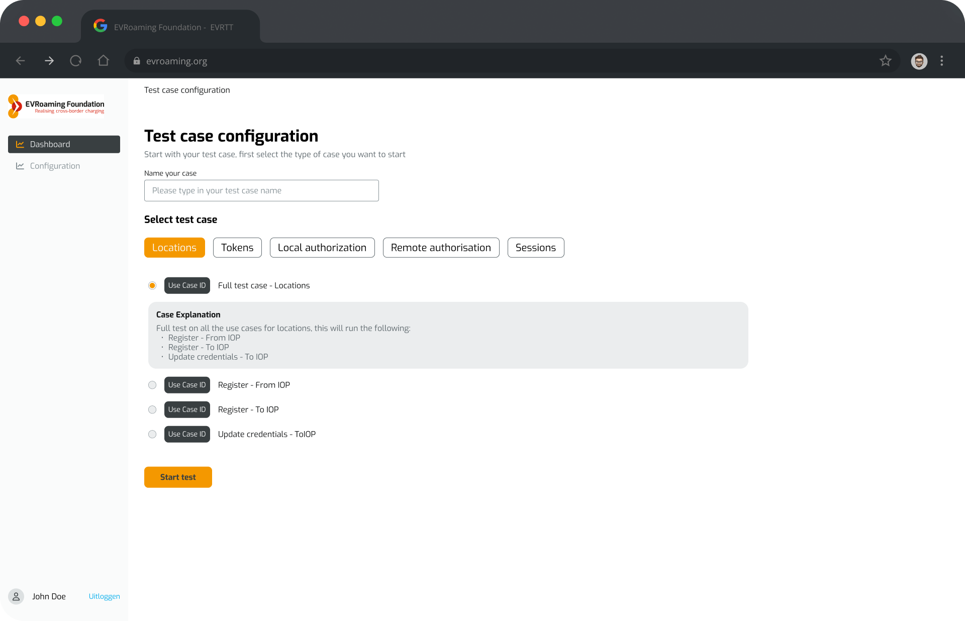 OCPI Test Tool - EVRoaming Foundation